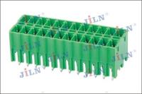 China 3.50mm Pitch Pluggable Terminal Block JL15EDGKNV 300V 8A Tin Plated Green PA66 UL94V-0 for sale