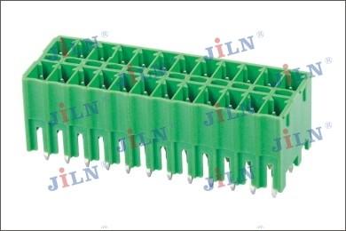 China 3.50mm Pitch Pluggable Terminal Block JL15EDGKNV 300V 8A Tin Plated Green PA66 UL94V-0 for sale