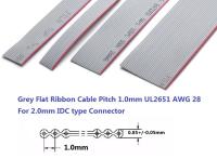 China UL2651 AWG28 10-64 Cores Flat Ribbon Cable 1.0mm Pitch for 2.0mm IDC Connector for sale