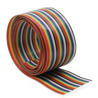 China 28AWG 10 Feet Ribbon Cable Assembly 1.27mm Rainbow Color for 2.54mm IDC Connectors for sale