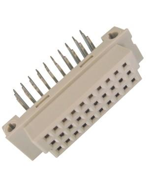 China PBT DIN 41612 Euro Connector Three Rows 96P Right Angle Female DIP for sale