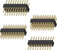China 2.54mm Round Female Header H3.0 Machined Pin Header Connector L7.43mm Single Dual Row for sale