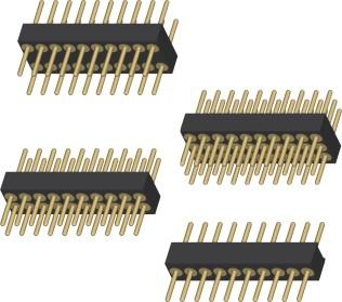 China 2.54mm Round Female Header H3.0 Machined Pin Header Connector L7.43mm Single Dual Row for sale