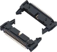 China 2.54mm DC2 NPin PA6T PBT Male Ejector Header Connector SMT DIP RA 3A 1000V for sale