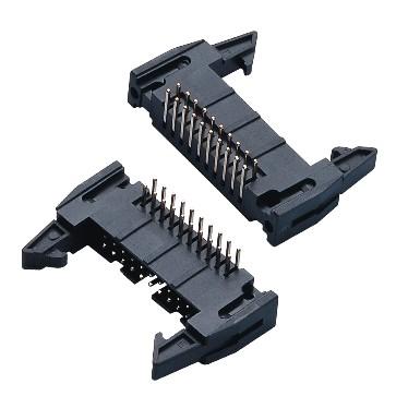 China 2.54mm DC2 NPin PA6T PBT Male Ejector Header Connector SMT DIP RA 3A 1000V for sale