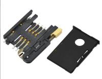 China 2.54mm Pitch 6 Pin SIM Card Connector LCP PA9T Memory Card Socket 91228 Series for sale
