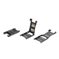 China LCP Reel Sim Card Socket 6 PIN Flip Type Selective Gold Flash PA9T PA6T for sale