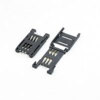 China LCP Reel Sim Card Socket 6 PIN Flip Type Selective Gold Flash PA9T PA6T for sale