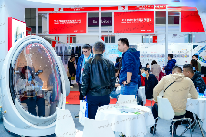 latest company news about Intelligent micro-pressure ion cabin makes a brilliant appearance at 2024 Shenzhen International Medical Equipment Exhibition  2