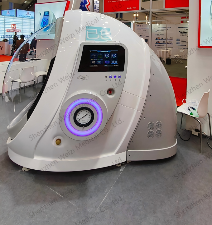 latest company news about Intelligent micro-pressure ion cabin makes a brilliant appearance at 2024 Shenzhen International Medical Equipment Exhibition  3