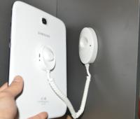 China COMER tablet pc security magnetic stand anti-theft alarm wall mounting bracket with charging for sale