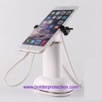 China COMER security desk display cable lock stand Anti-theft cell phone stands with charging function for sale