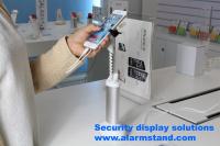 China COMER anti-theft security mobile phone display grip holder with cable concealed inside for sale