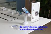 China COMER anti-theft locking sensor cable security mobile phone retail stores alarm stands holders for sale
