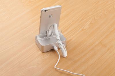 China COMER Clear Acrylic Base Alarm Display Stand Holder for Cellular Phone with charging for sale