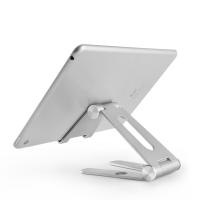 China COMER Rotation metallic cell phone holder desk double adjustable angle mobile tabletop stand for sale