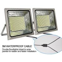 China Cool White 150W Polysilicon Solar Floodlight Outdoor Waterproof Garden Security Lamp for sale