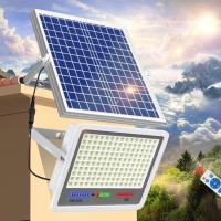 China 100W Lens Brightness Household Lighting Remote Controlled Solar Powered Flood Light for sale