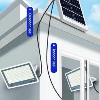 China 100W Lens Brightness Household Lighting Remote Controlled Solar Powered Flood Light for sale