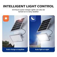 China 150W Four Core Nano Lamp Beads Solar Security Light With Remote Control / Timer for sale