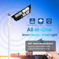 China Waterproof Integrated Solar Street Light 200w High Lumen LED Street Light With Solar Panel for sale