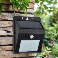 China LED Solar Wall Lamp Path Staircase Outdoor IP65 Waterproof Motion Sensor Wall Light for sale
