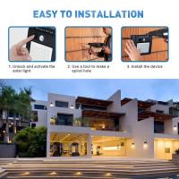 China IP65 Waterproof 6500K Solar Sensor Wall Light Modern Outdoor Retaining Wall Lights for sale