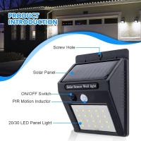 China IP65 Waterproof 6500K Solar Sensor Wall Light Modern Outdoor Retaining Wall Lights for sale
