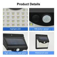 China 6500K Solar Powered Outdoor Wall Mounted Lights With Motion Sensor / Light Sensor for sale