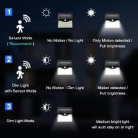 China 6500K Solar Powered Outdoor Wall Mounted Lights With Motion Sensor / Light Sensor for sale