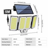 China Outdoor Solar Powered Exterior Waterproof Motion Sensor Wall Light for sale