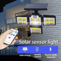China Wall Mount Solar Garage Four Heads Led Motion Sensor Security Light for sale