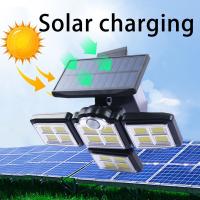 China Wall Mount Solar Garage Four Heads Led Motion Sensor Security Light for sale