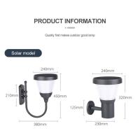 China Black Exterior Garden Pathway Wall Mounted Lamp Ip65 Led Solar Wall Light for sale