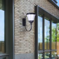 China Black Exterior Garden Pathway Wall Mounted Lamp Ip65 Led Solar Wall Light for sale