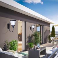 China CE Certification Outdoor Solar Light IP65 Waterproof Led Solar Outdoor Decorative Garden Wall Light for sale