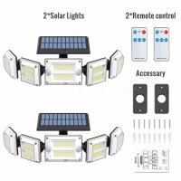 China Waterproof Wall Mounted Solar Spot Lights Outdoor Motion Sensor Wall Lamps for sale