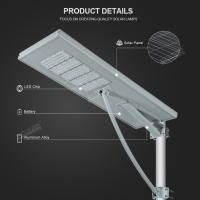 China Integrated Solar Street Light with 3030 LEDs 160lm/W and LiFePO4 Battery for sale