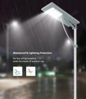 China Integrated Solar Street Light with 3030 LEDs 160lm/W and LiFePO4 Battery for sale