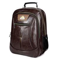 China Durable Simple Pu Leather Backpack , Fashionable Style Casual Leather Backpack for sale