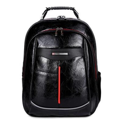 China Comfortable Outside Leather Backpack Bag , Durable Leather Laptop Backpack for sale