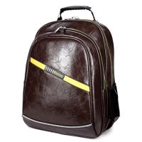 China Waterproof Mens Leather Backpack , Unisex Softback Leather Travel Backpack for sale