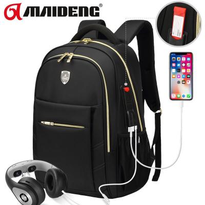 China Preppy Style Black Laptop Backpack One Main Compartment One Zipper Pocket for sale