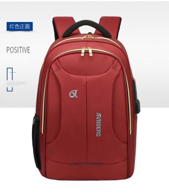 China Multi Front Zipper Pockets Metal Zipper Backpack With Good Hand Feeling for sale