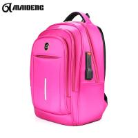 China Foldable Cool Laptop Backpack , Super Slim Laptop Backpack Pink Color for sale