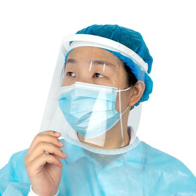 China Customized Anti-fog white Clear adjustable face shield for dental use for sale