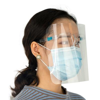 China Reusable with eye anti-fog prevention frame cycling clear face glass shield for sale