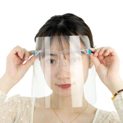 China Cheap Face Shield Glasses Clear Transparent Medical Faceshield With Glasses Frame for sale