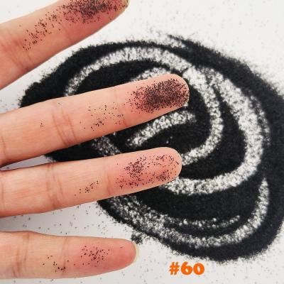 China Black Aluminum Oxide Sandblasting Media 60 Mesh - High Purity Abrasive with ≥9.0 Mohs Hardness for Surface Deburring for sale