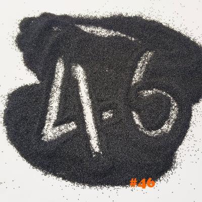 China Black Fused Alumina Sandblasting Wheel #46 - 9.0 Mohs Hardness for Industrial Rust Removal and Metal Polishing for sale